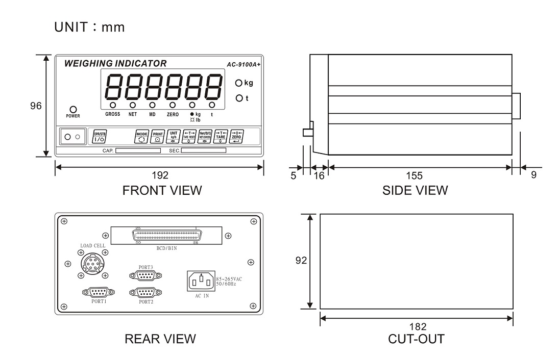 AC-9100A+ Weighing Indicator AC-9100A